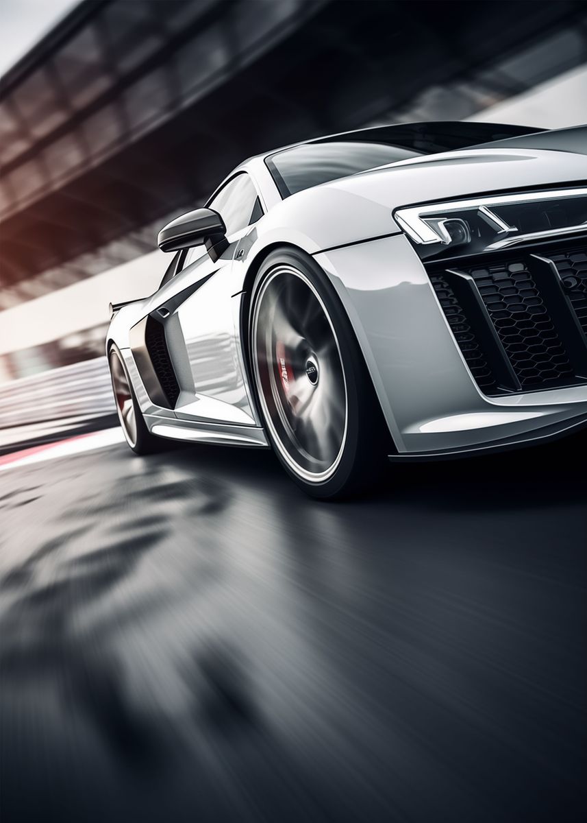 'Audi R8' Poster, picture, metal print, paint by Adam | Displate