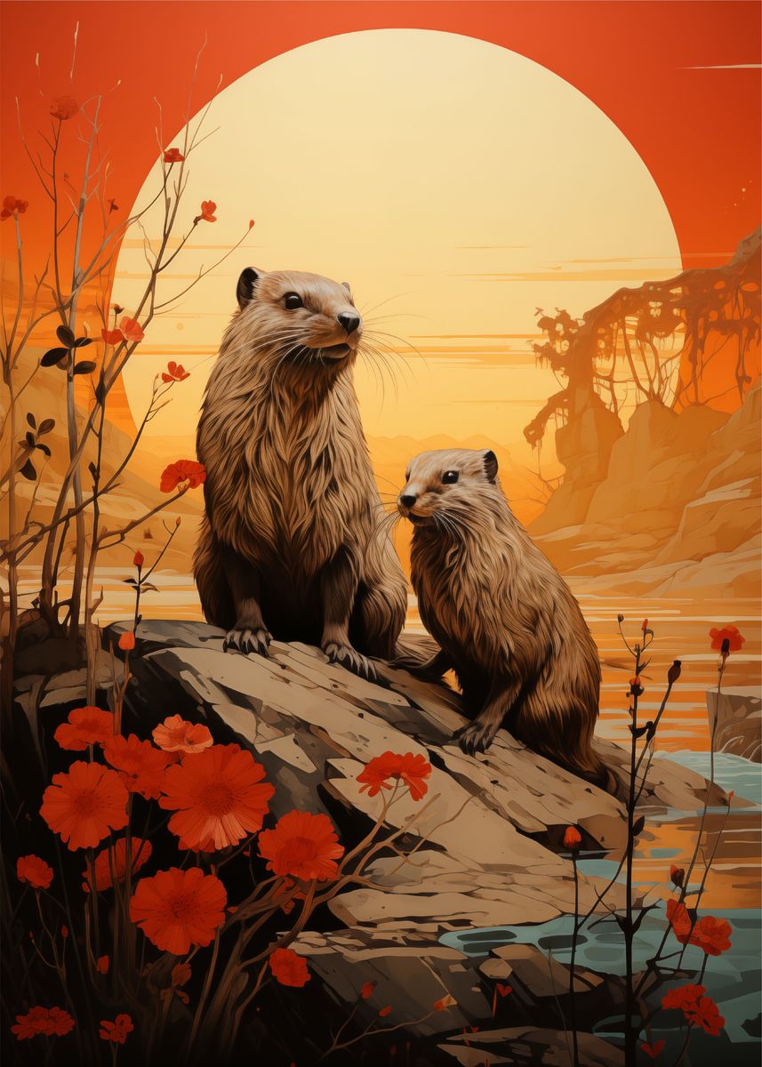 'ROCK HYRAX' Poster, picture, metal print, paint by vin Art | Displate