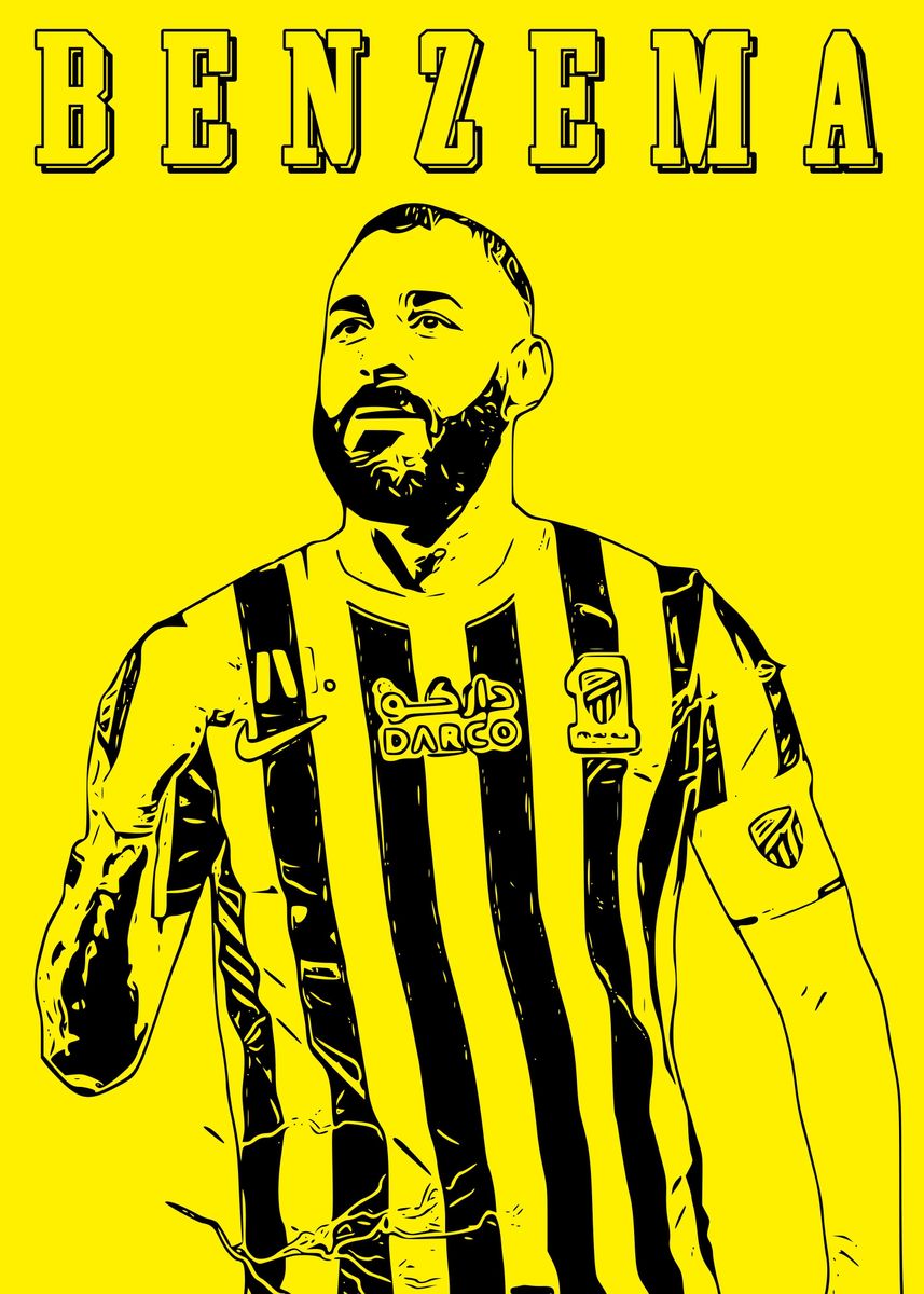 'Karim Benzema Pop Art' Poster, picture, metal print, paint by Ahmad ...