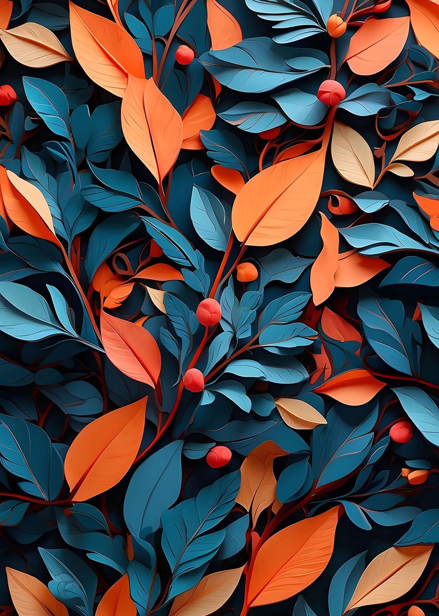 'nature patterns' Poster, picture, metal print, paint by Urah Go | Displate