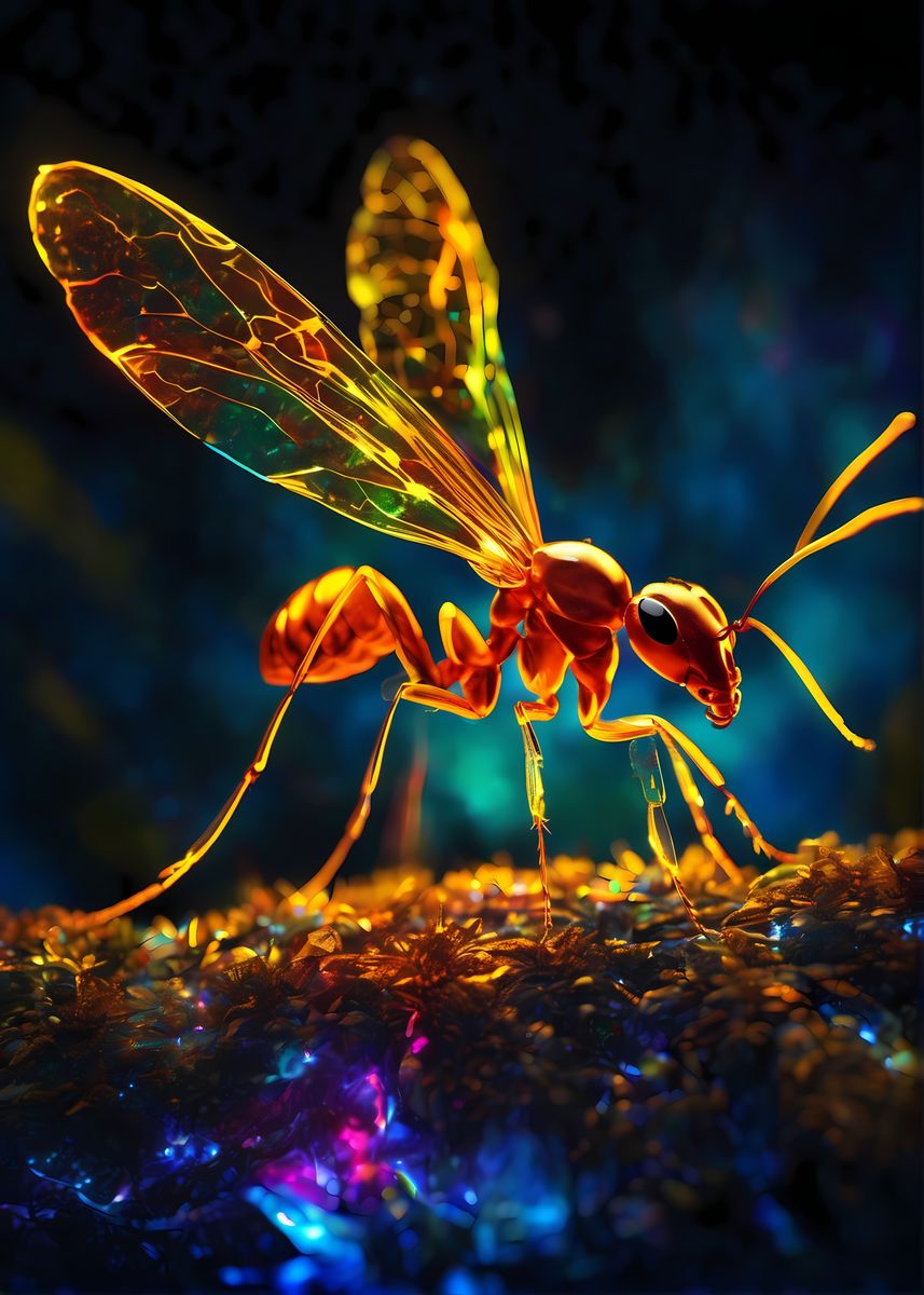 'Magic Realism Ant' Poster, picture, metal print, paint by Trending Art ...