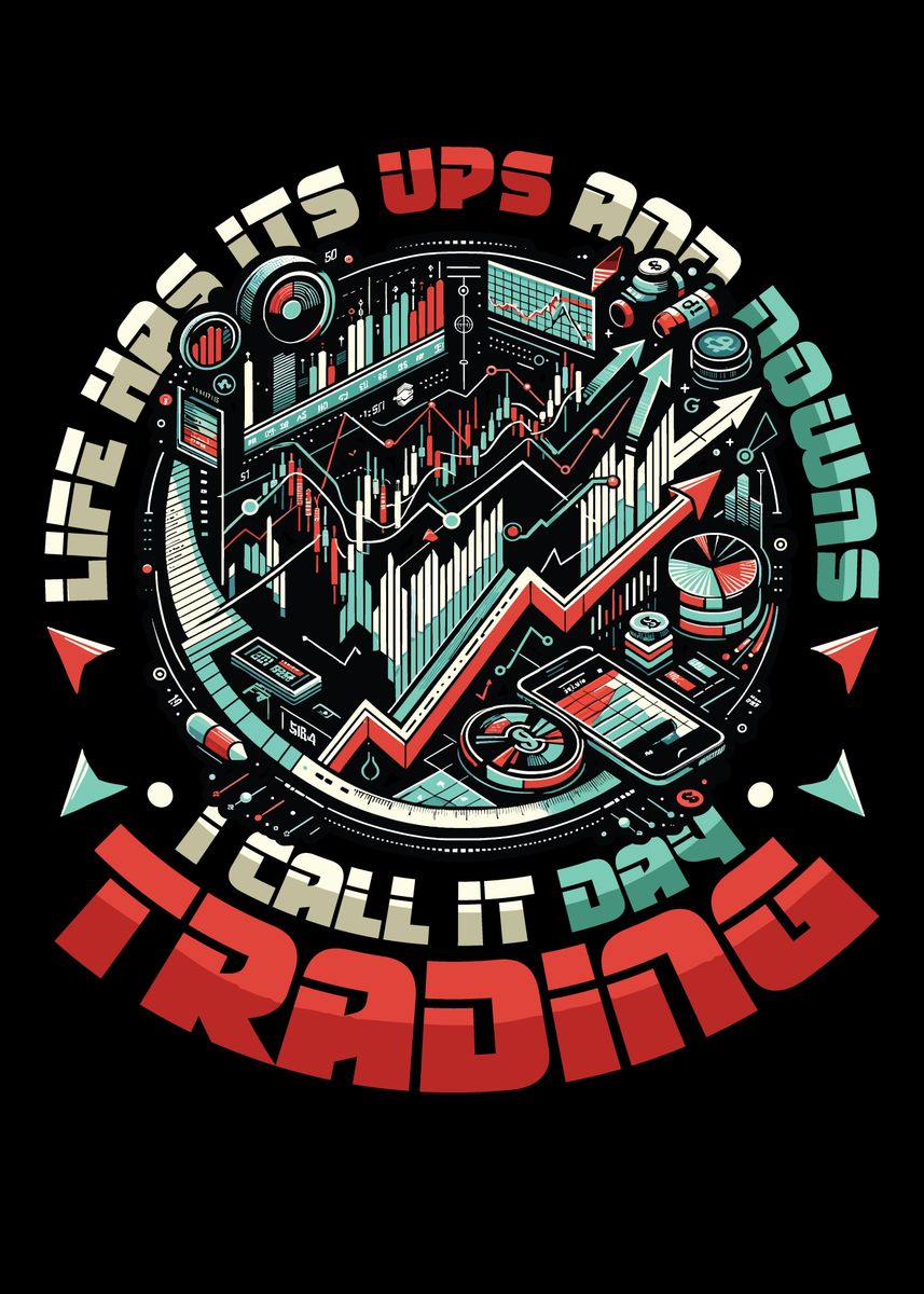 'Stock Market Day Trading' Poster, picture, metal print, paint by ...