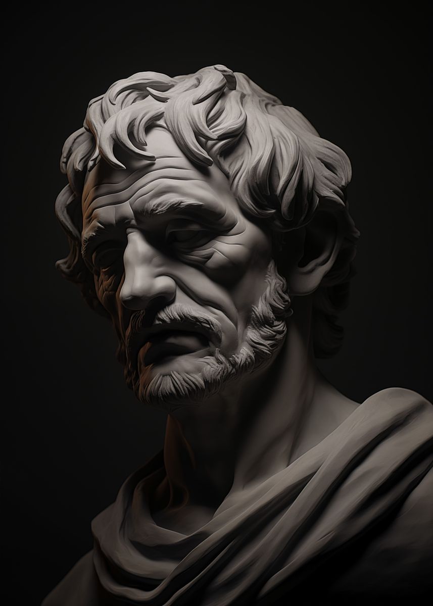 'Seneca Sculpture Stoicism' Poster, picture, metal print, paint by Vars ...