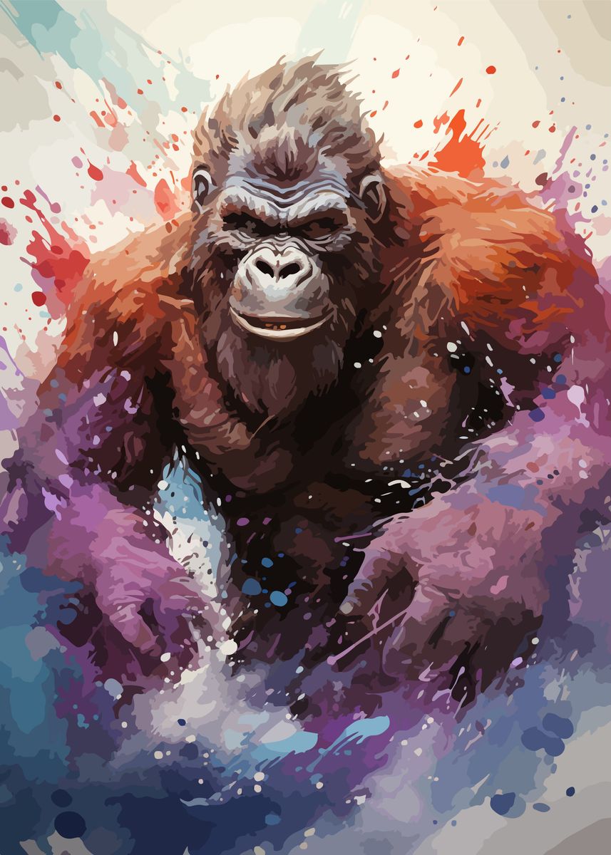 'Sweet Yeti Watercolor' Poster, picture, metal print, paint by Nebranix ...