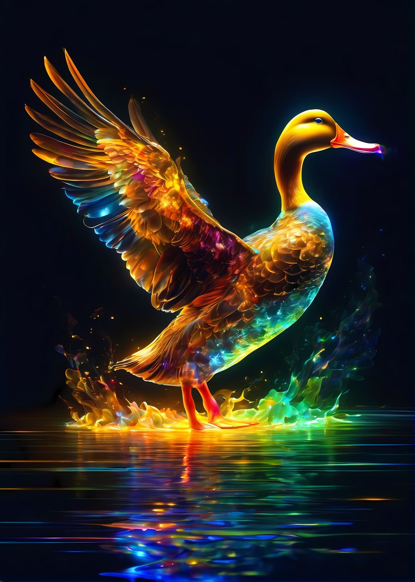 'Translucent Duck' Poster, picture, metal print, paint by Trending Art ...