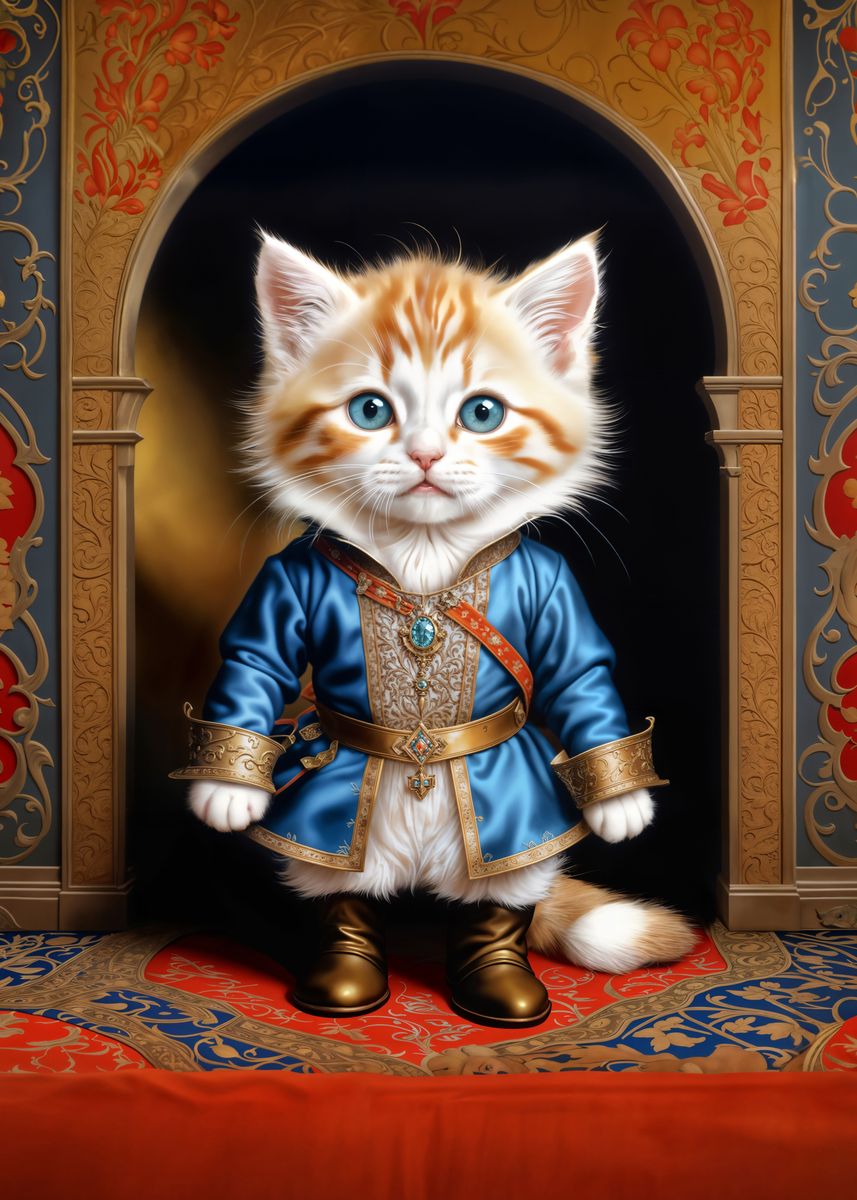 'Lord Kitten' Poster, picture, metal print, paint by AnnArtshock ...