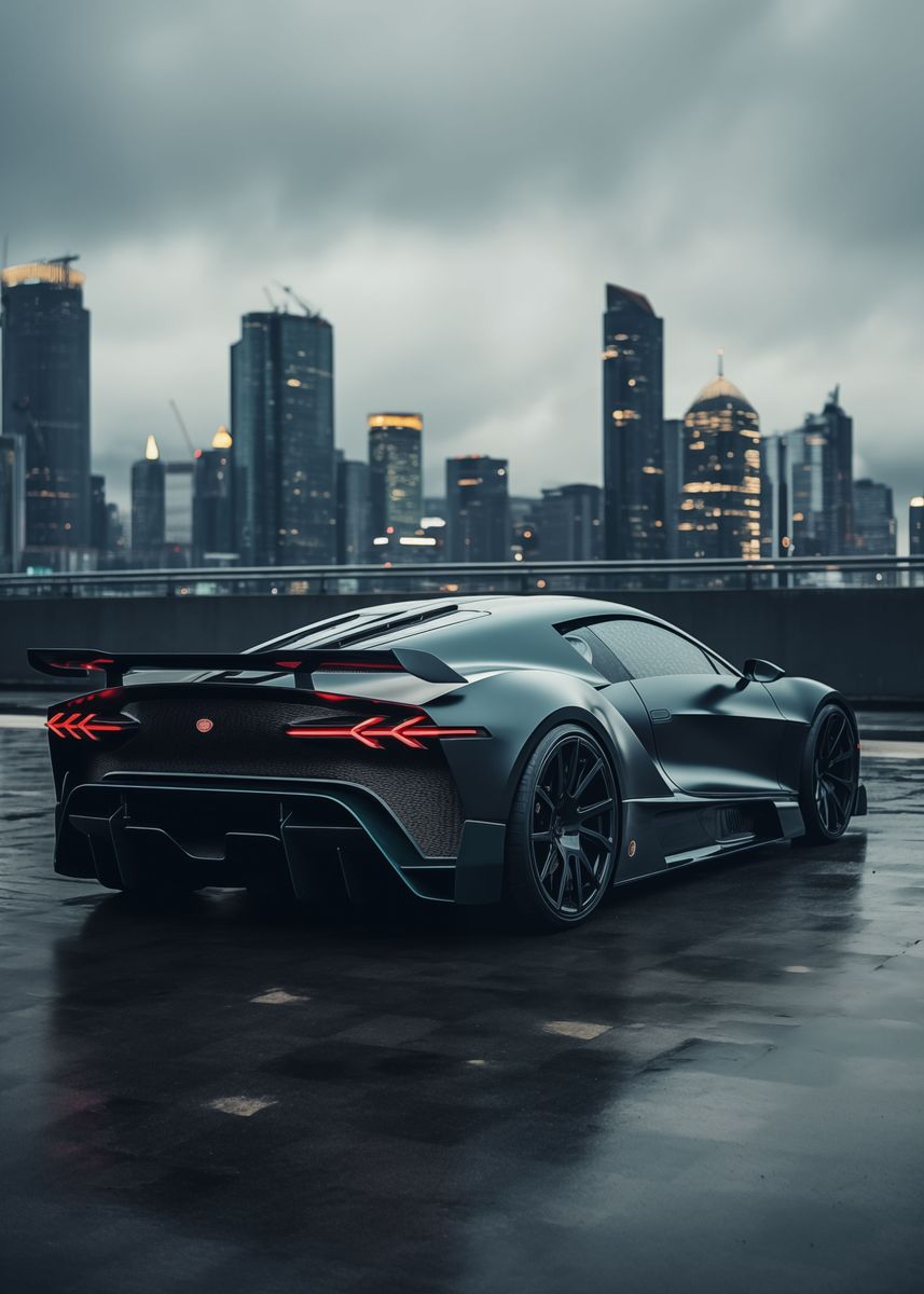 'Bugatti Divo' Poster, picture, metal print, paint by Adam | Displate