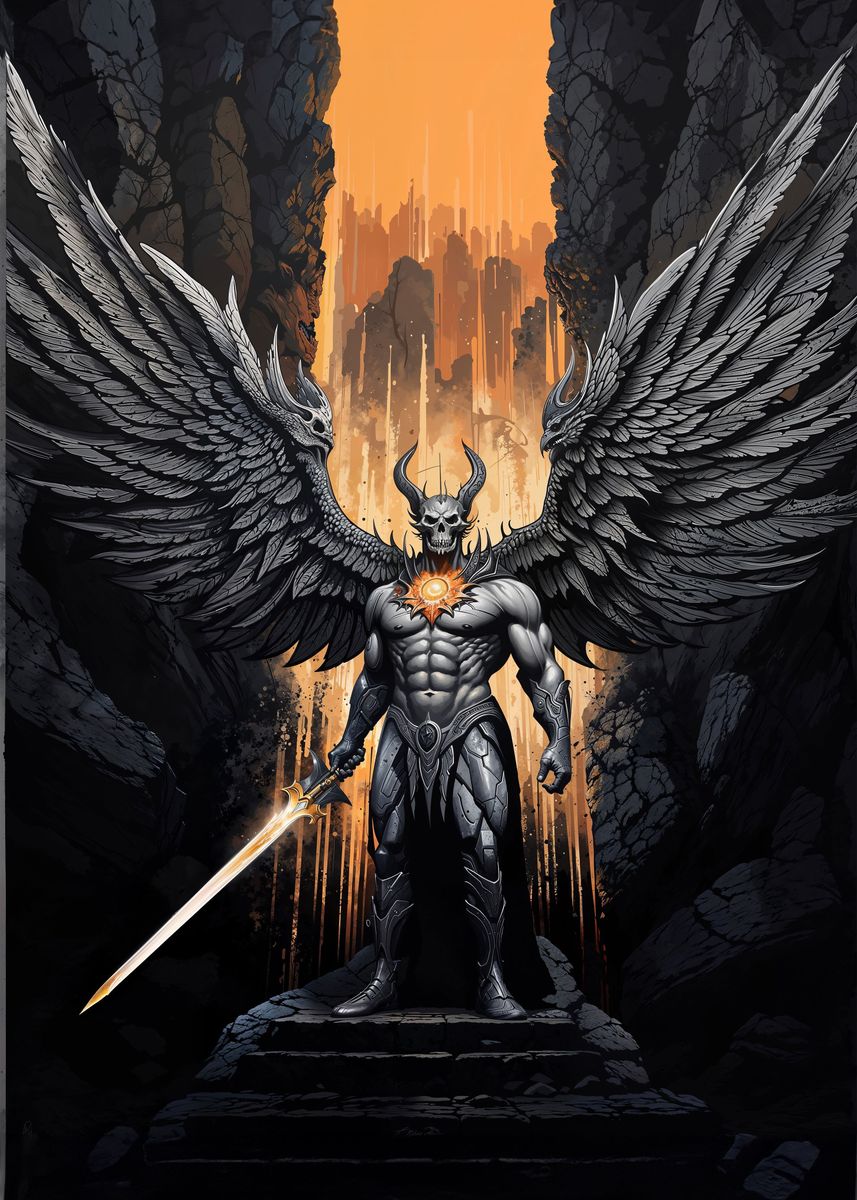 'The Demon Overlord' Poster, picture, metal print, paint by Alexandru ...