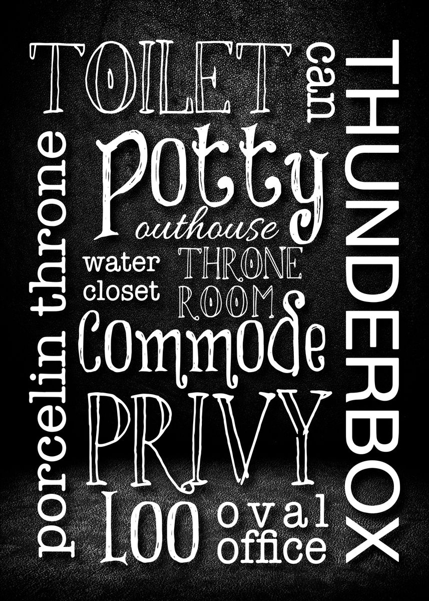 'Funny Toilet Bathroom' Poster, picture, metal print, paint by Metal ...