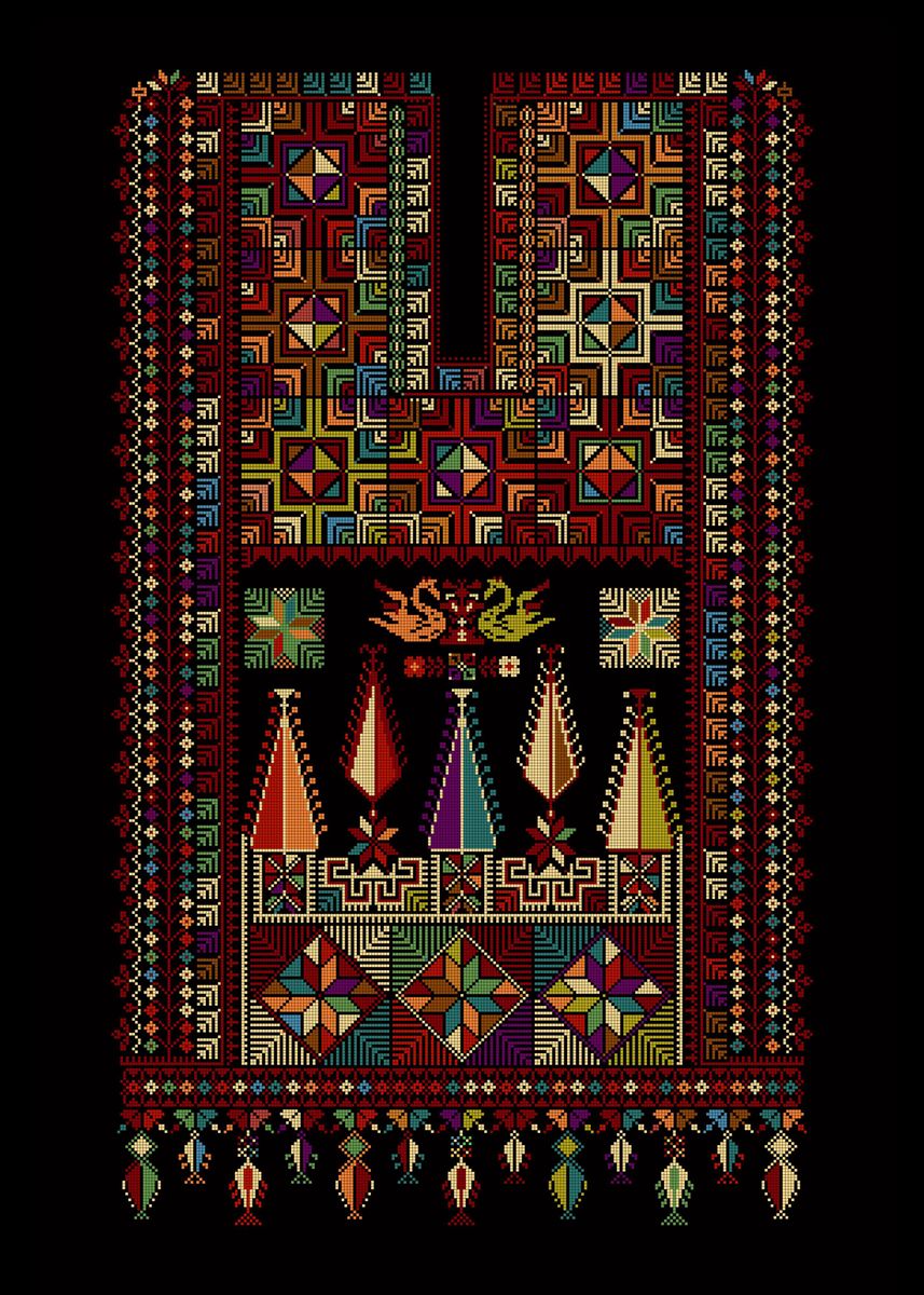 'Tatreez 3' Poster, picture, metal print, paint by Richard Laschon ...