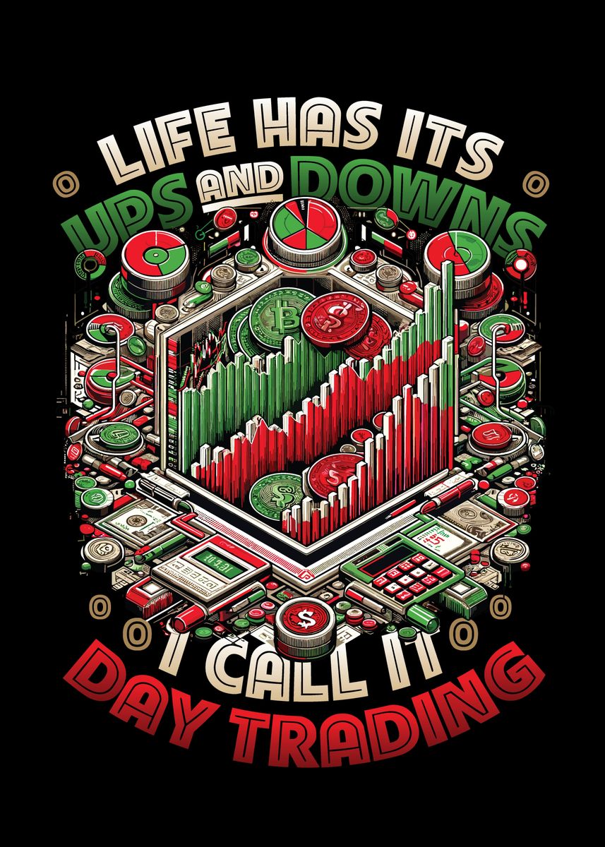 'Stock Market Day Trading' Poster, picture, metal print, paint by ...