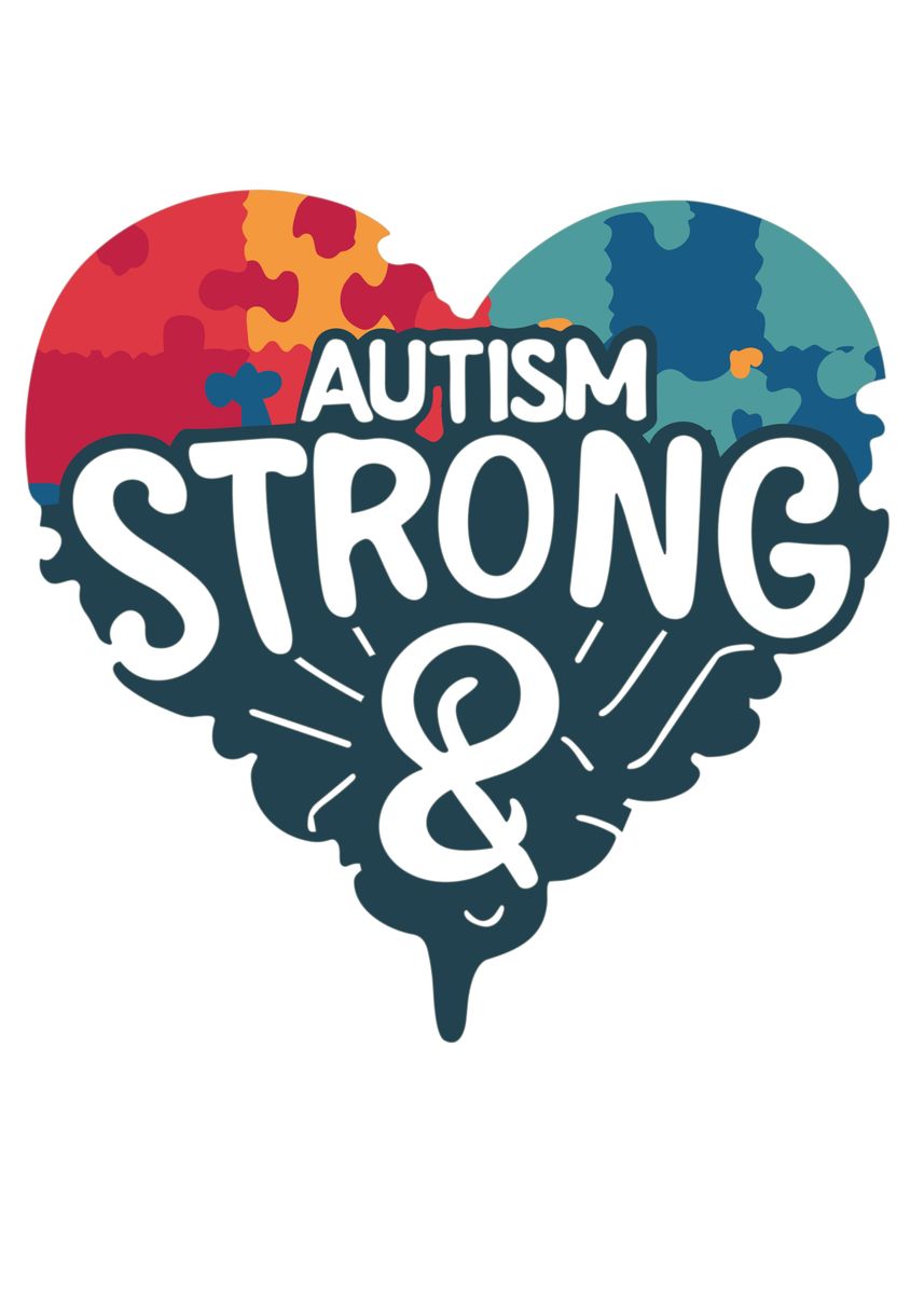 'Autism Strong' Poster, picture, metal print, paint by ZS C O M M E R C ...
