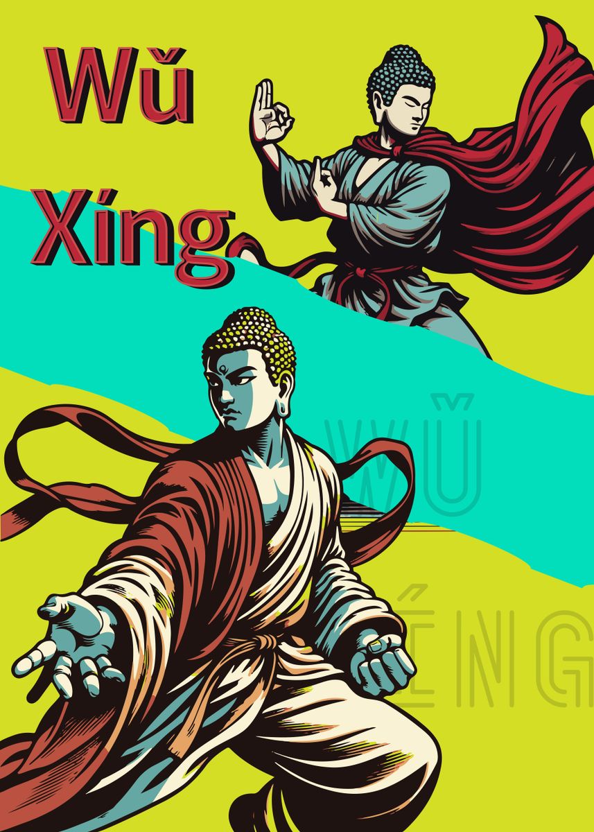 'Wu Xing Buddha art' Poster, picture, metal print, paint by PRANIT ...