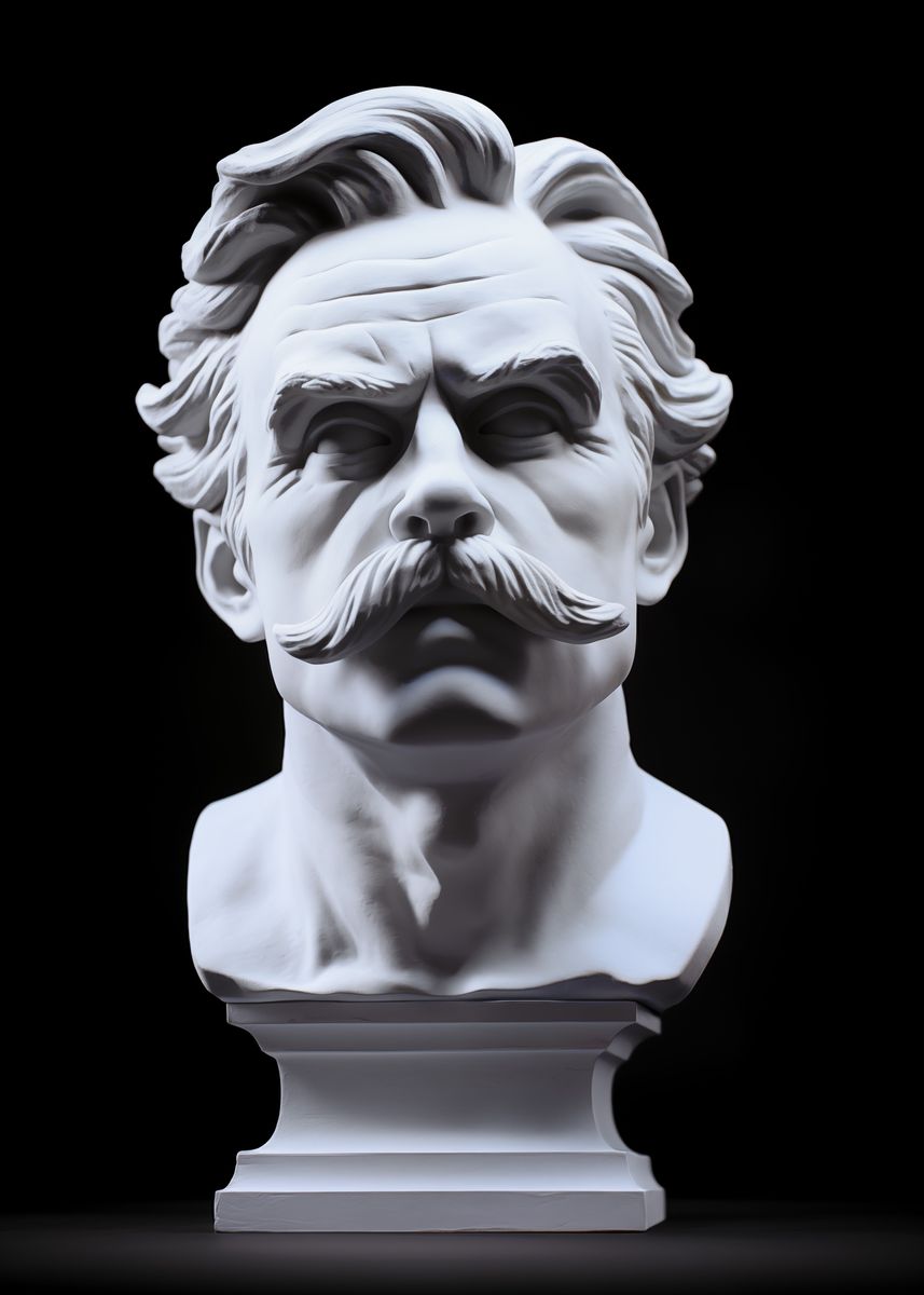 'Friedrich Nietzsche Statue' Poster, picture, metal print, paint by ...
