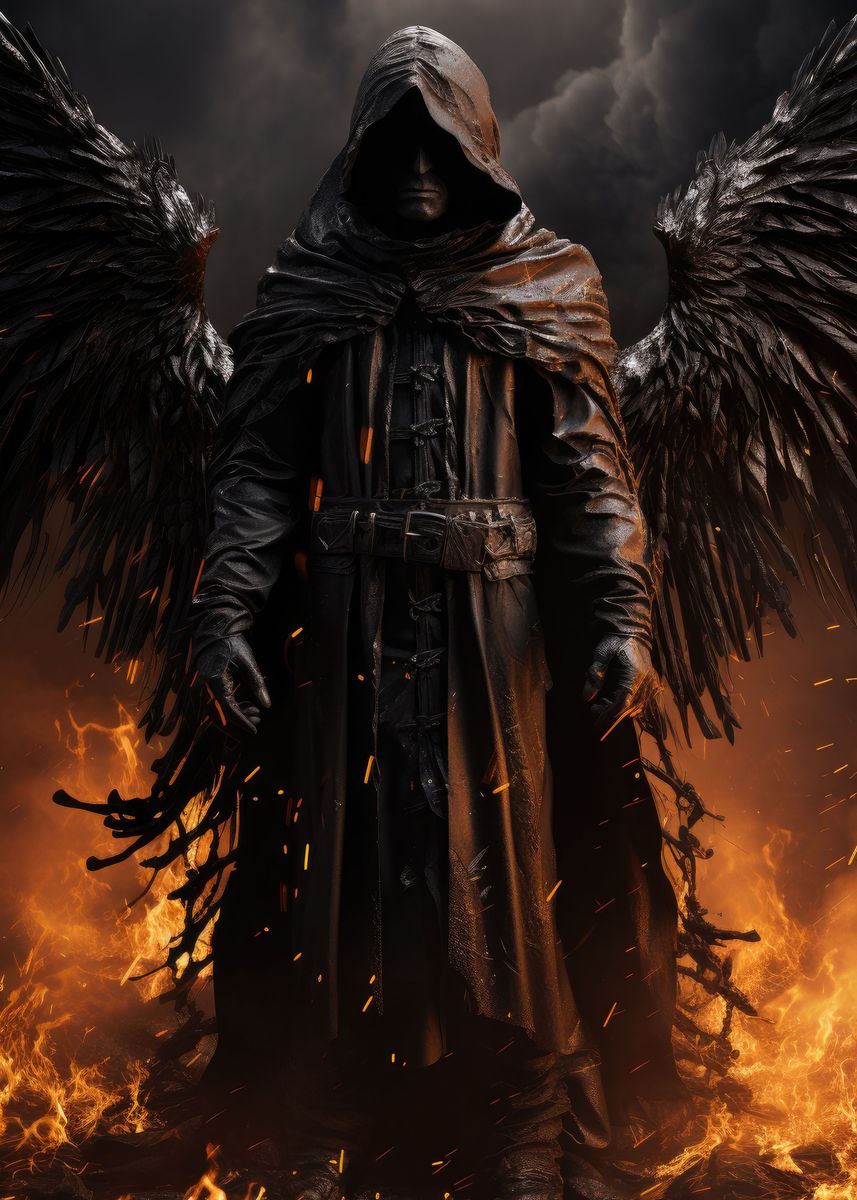 'Grim Reaper Dark Angel' Poster, picture, metal print, paint by ...