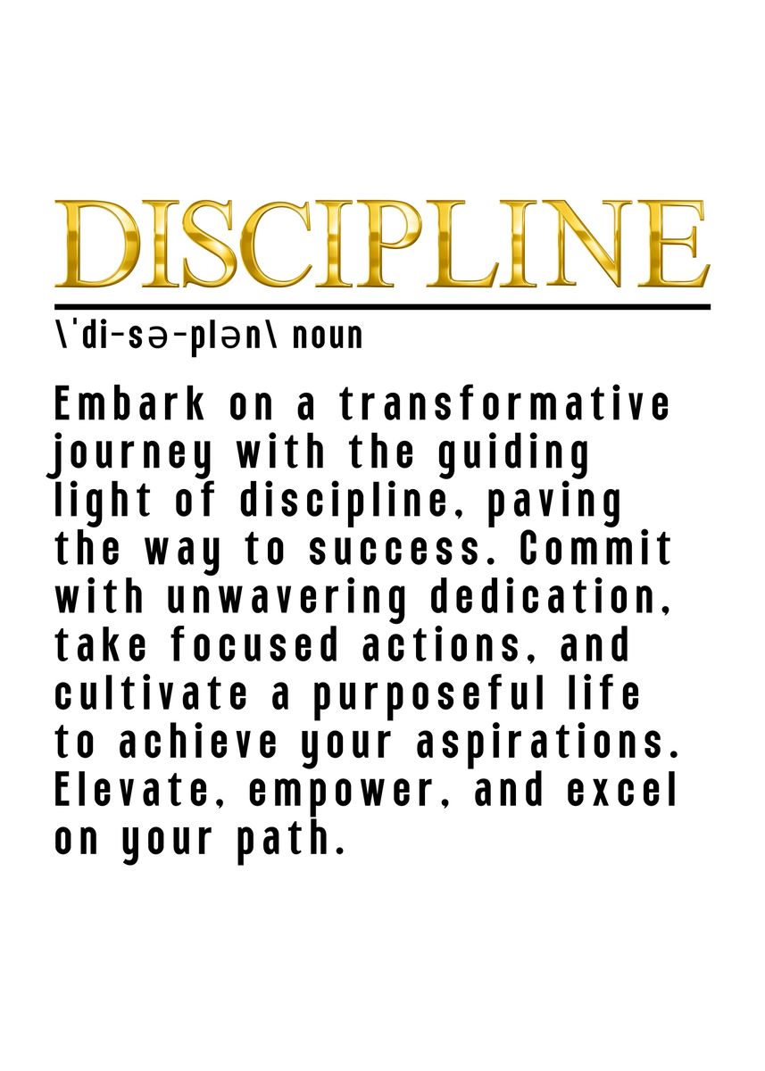 'Discipline' Poster, picture, metal print, paint by Wezt Studio | Displate