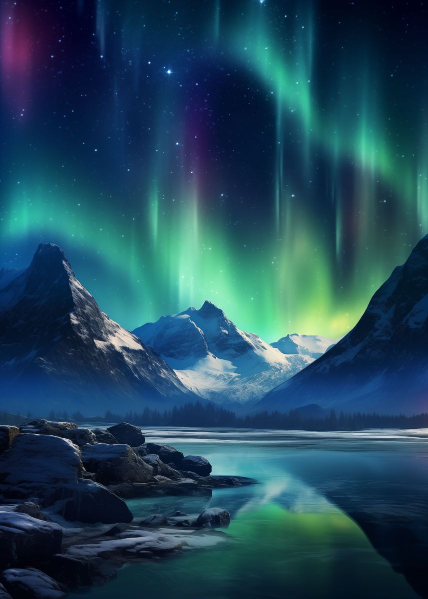 'Aurora' Poster, picture, metal print, paint by Adam | Displate