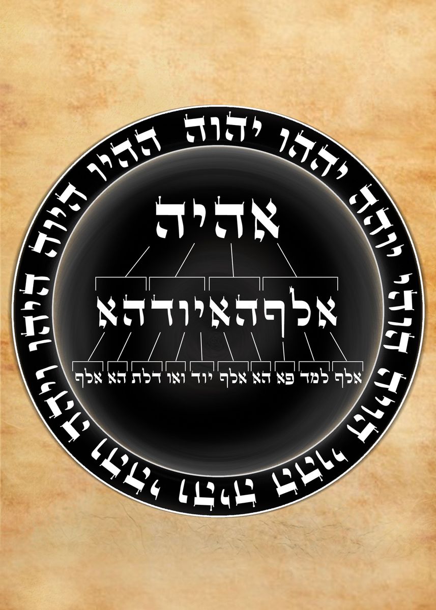 'EHYEH asher EHYEH' Poster, picture, metal print, paint by Dann | Displate