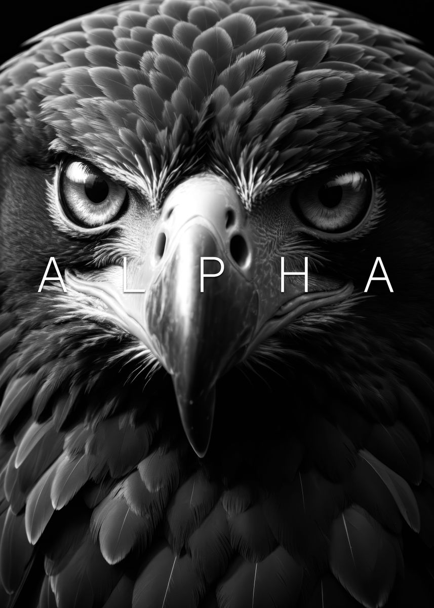 'alpha eagle motivational ' Poster, picture, metal print, paint by mk ...