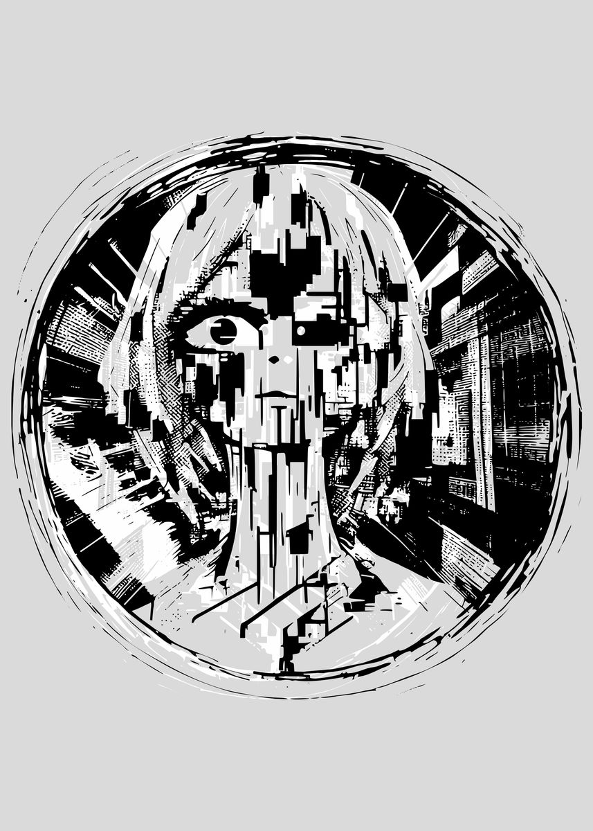 'Glitch Girls ' Poster, picture, metal print, paint by Ilya Danilov ...