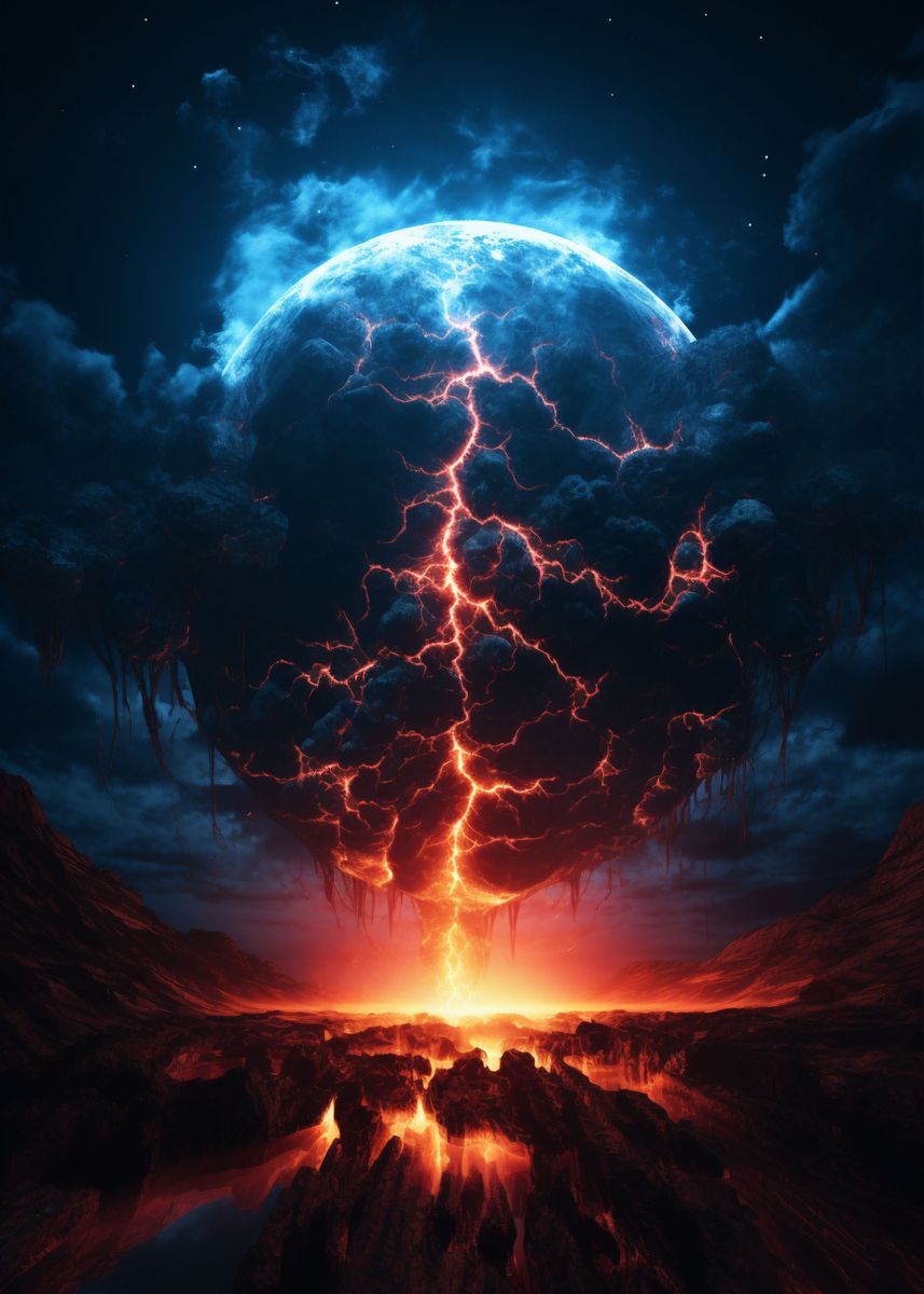 'Big Explosion' Poster, picture, metal print, paint by Cybronauts ...