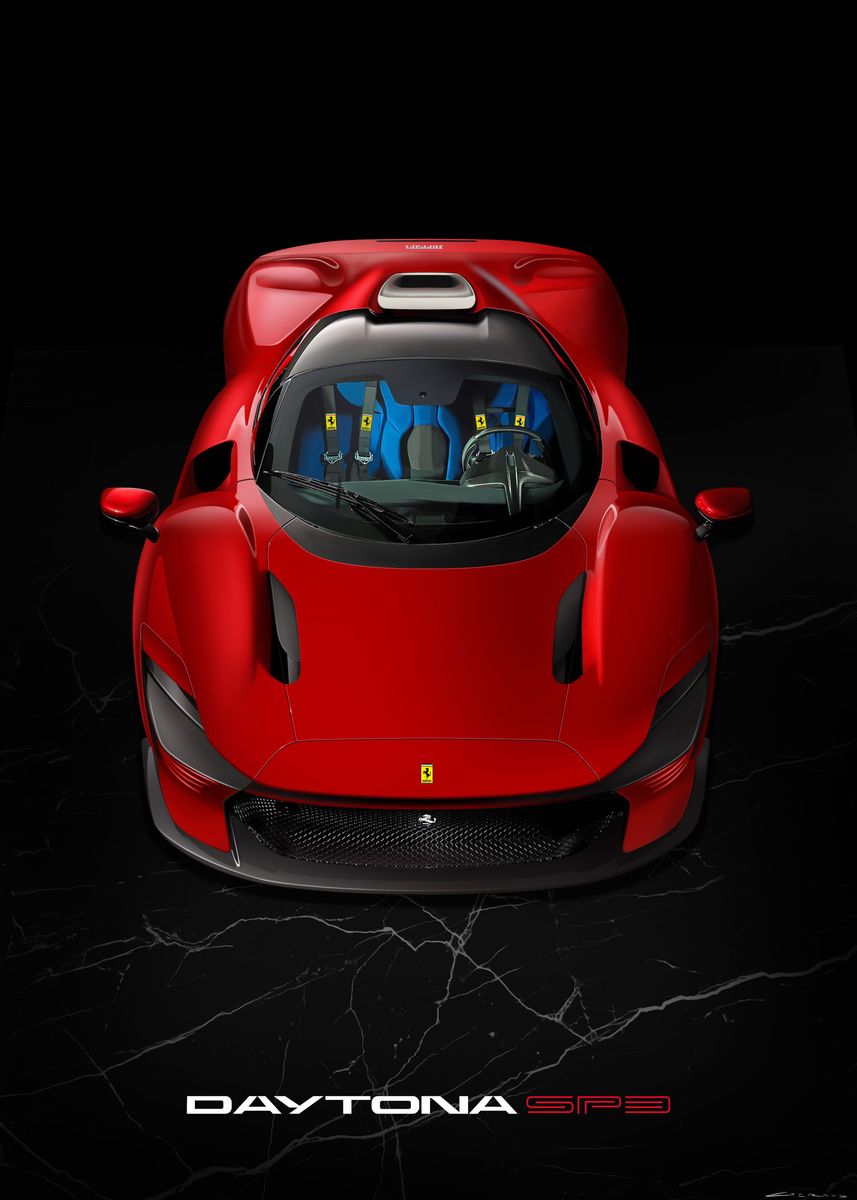 'Ferrari Daytona SP3' Poster, picture, metal print, paint by Kenan ...