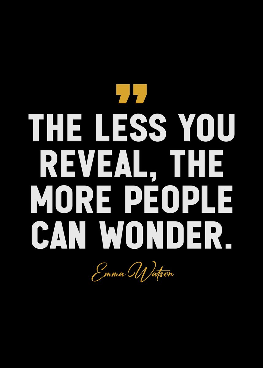 'Emma Watson quotes ' Poster, picture, metal print, paint by Curot Piti ...