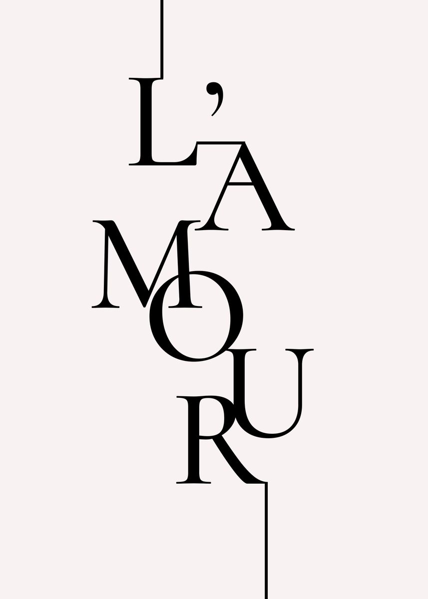 'LAMOURE' Poster, picture, metal print, paint by Hristiyana Tsvetkova ...
