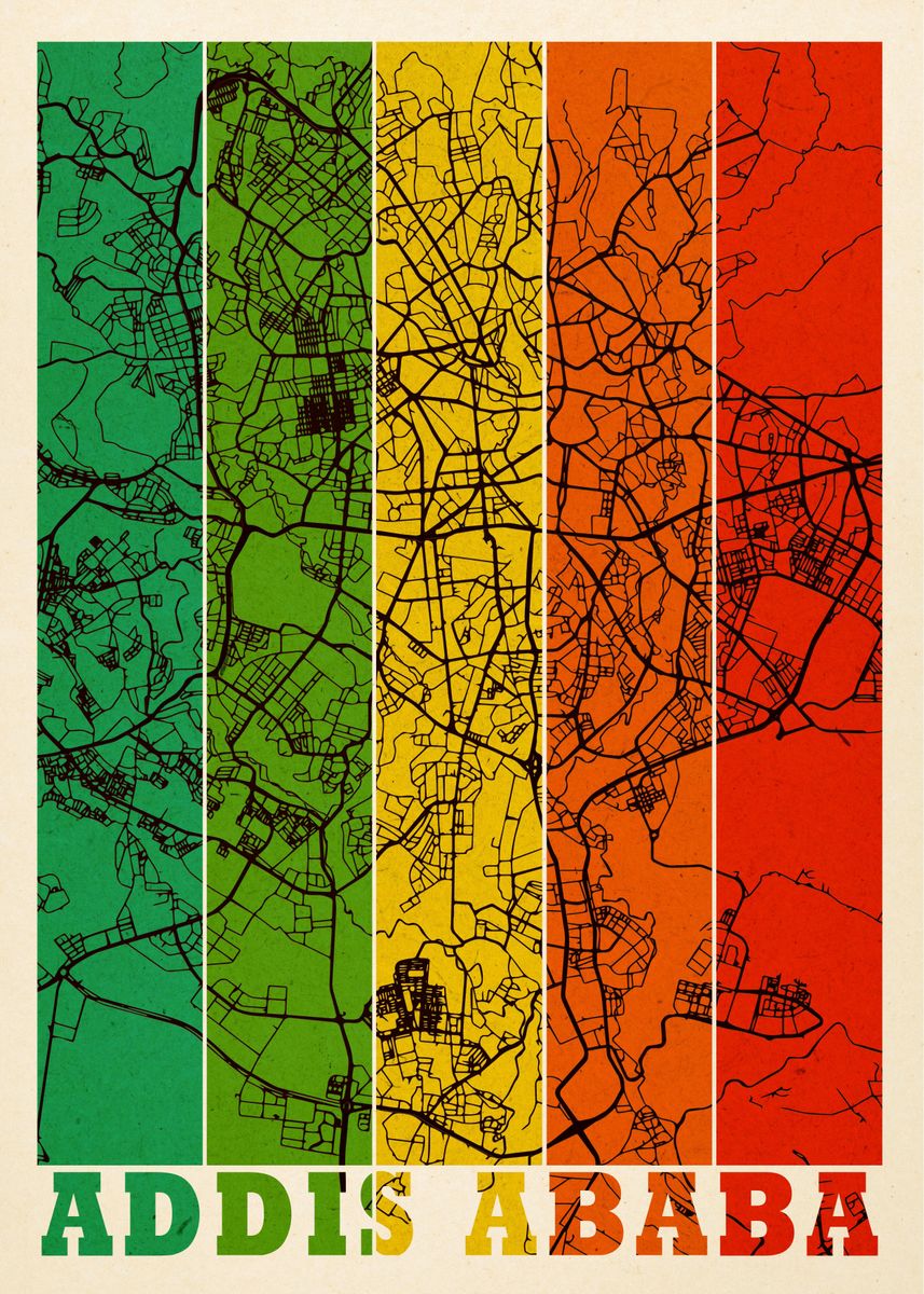 'Addis Ababa Ethiopia' Poster, picture, metal print, paint by Ryan ...