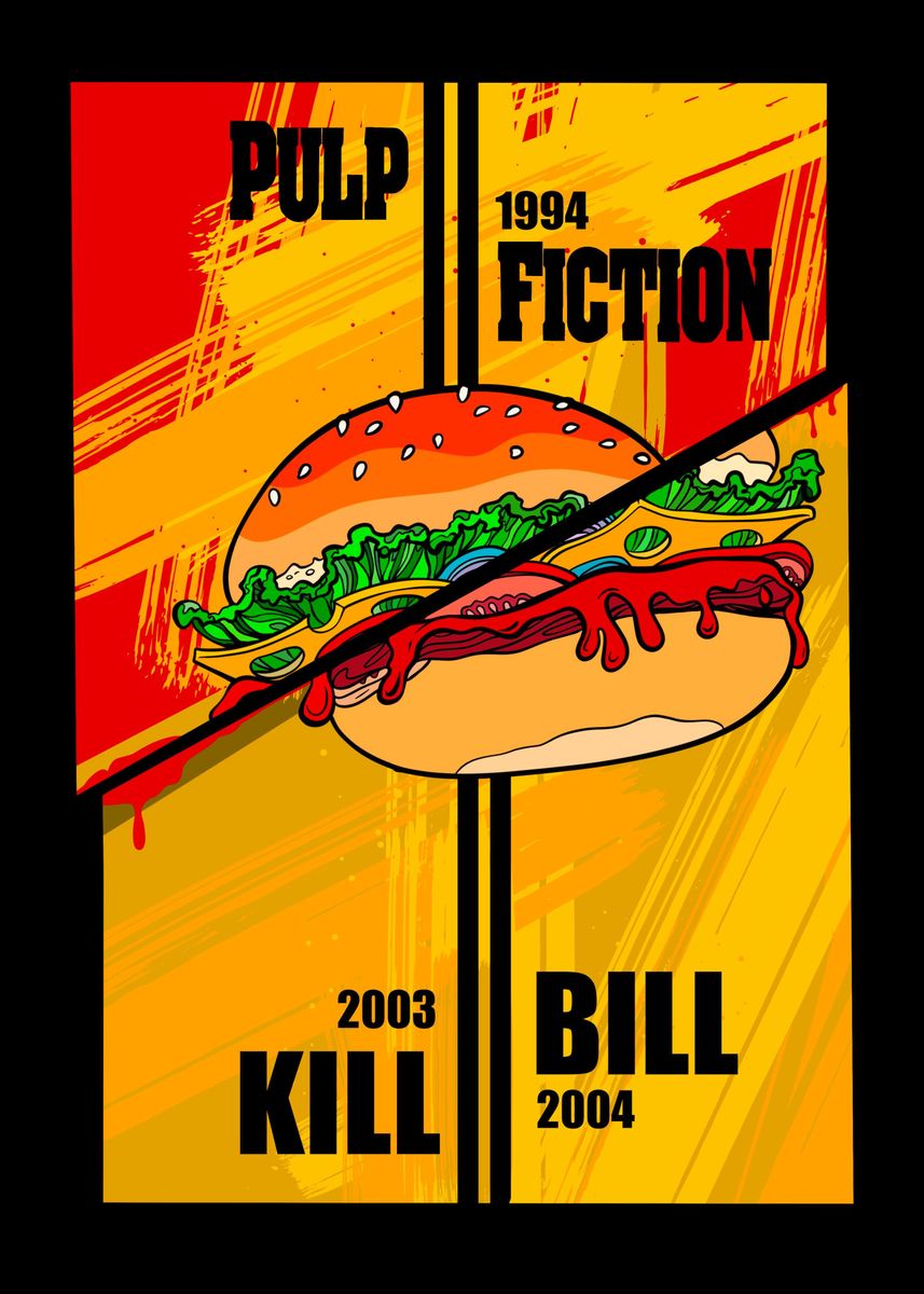 'Kill fiction' Poster, picture, metal print, paint by Magic Apes | Displate