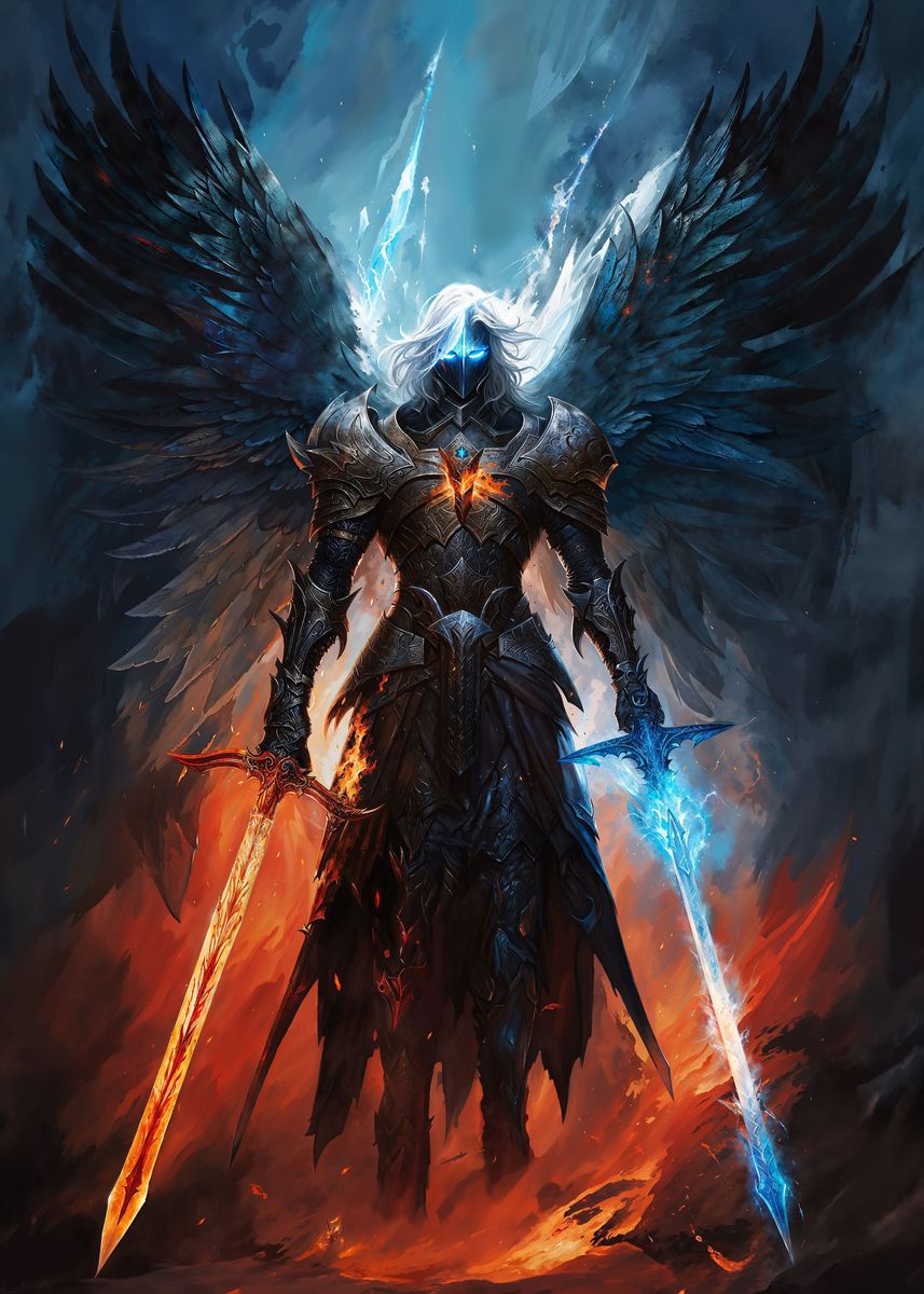 'Archangel of Justice' Poster, picture, metal print, paint by Pixaverse ...