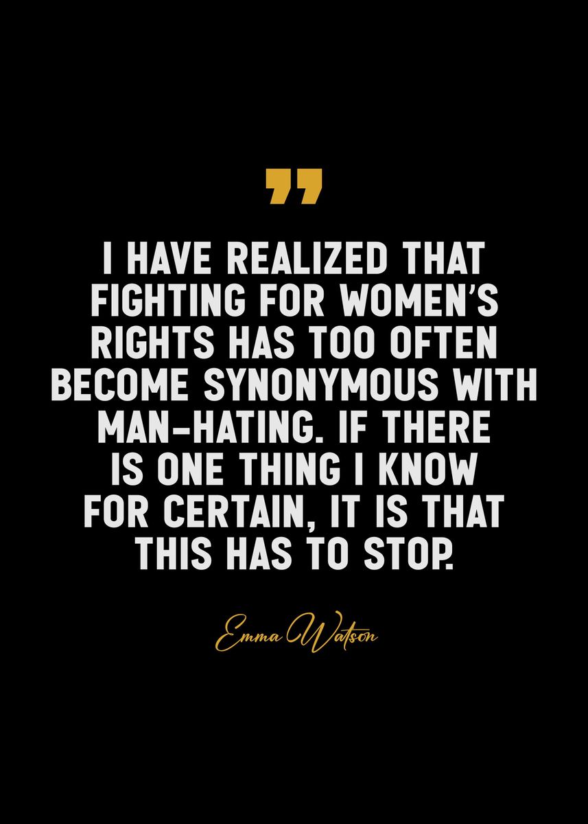 'Emma Watson quotes ' Poster, picture, metal print, paint by Curot Piti ...