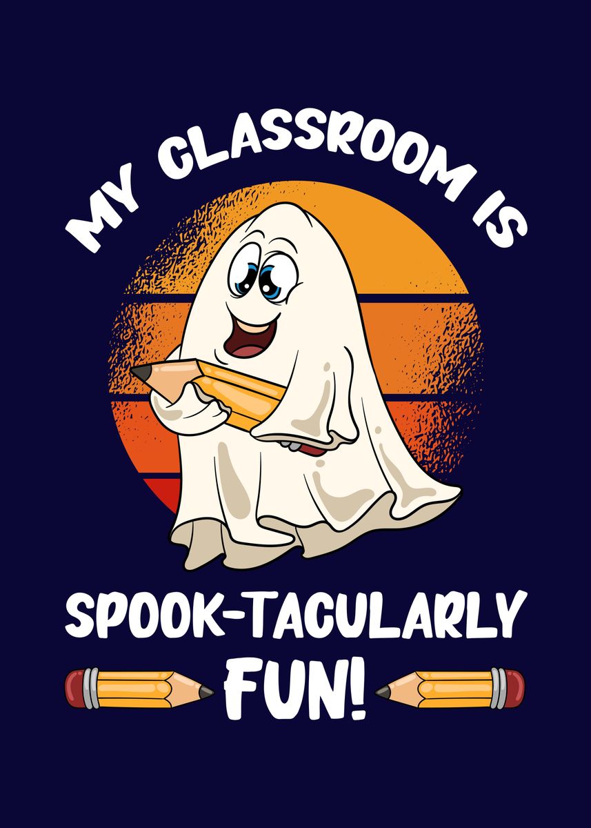 'Funny Halloween Teacher' Poster, picture, metal print, paint by MzumO ...