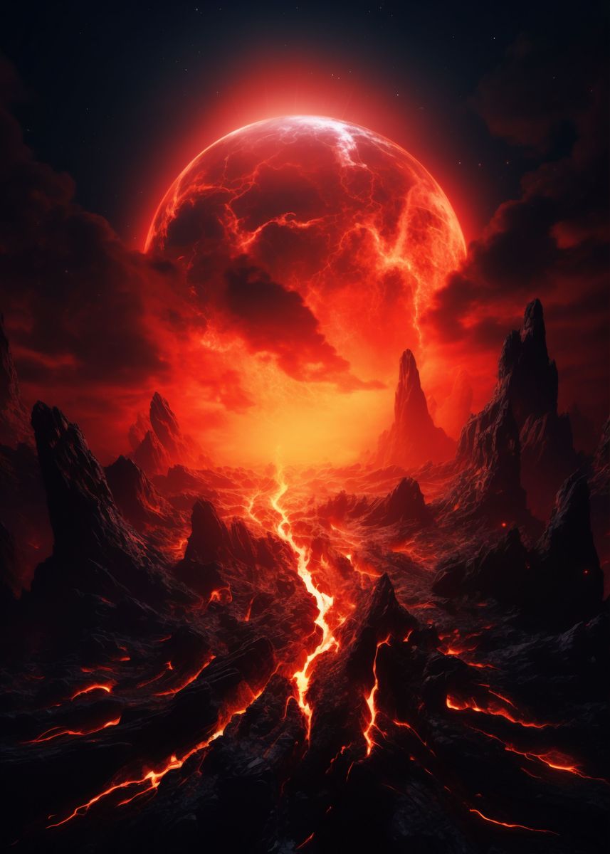 'Sun Explosion' Poster, picture, metal print, paint by Cybronauts ...