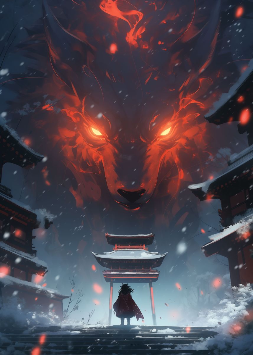 'Looming Danger' Poster, picture, metal print, paint by Fox FX | Displate