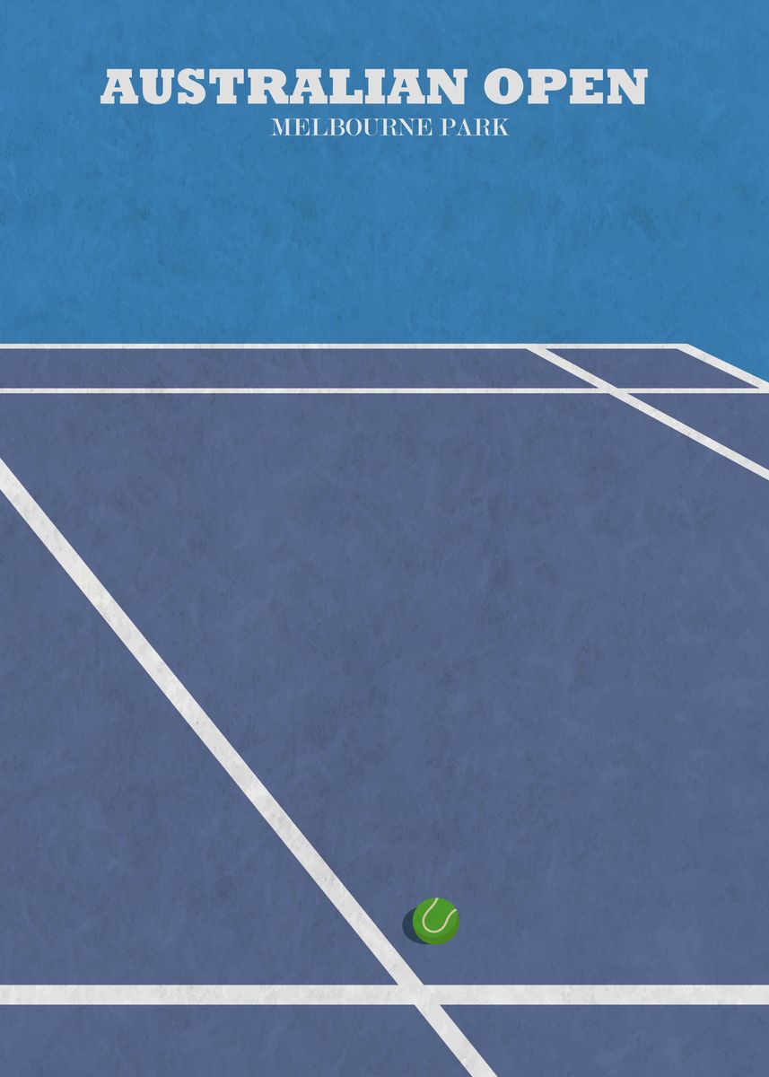 'Australian Open' Poster, picture, metal print, paint by UNIKORN | Displate