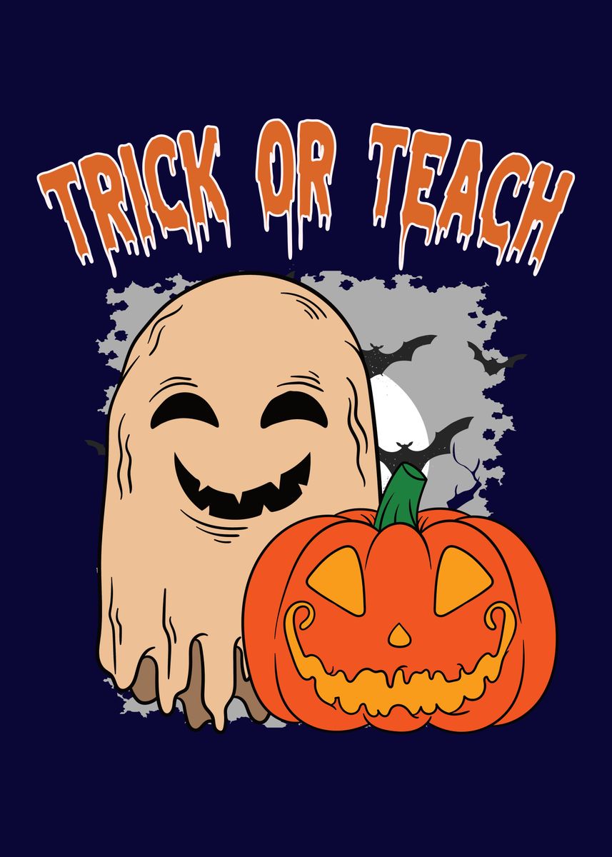 'Funny Halloween Teacher' Poster, picture, metal print, paint by MzumO ...