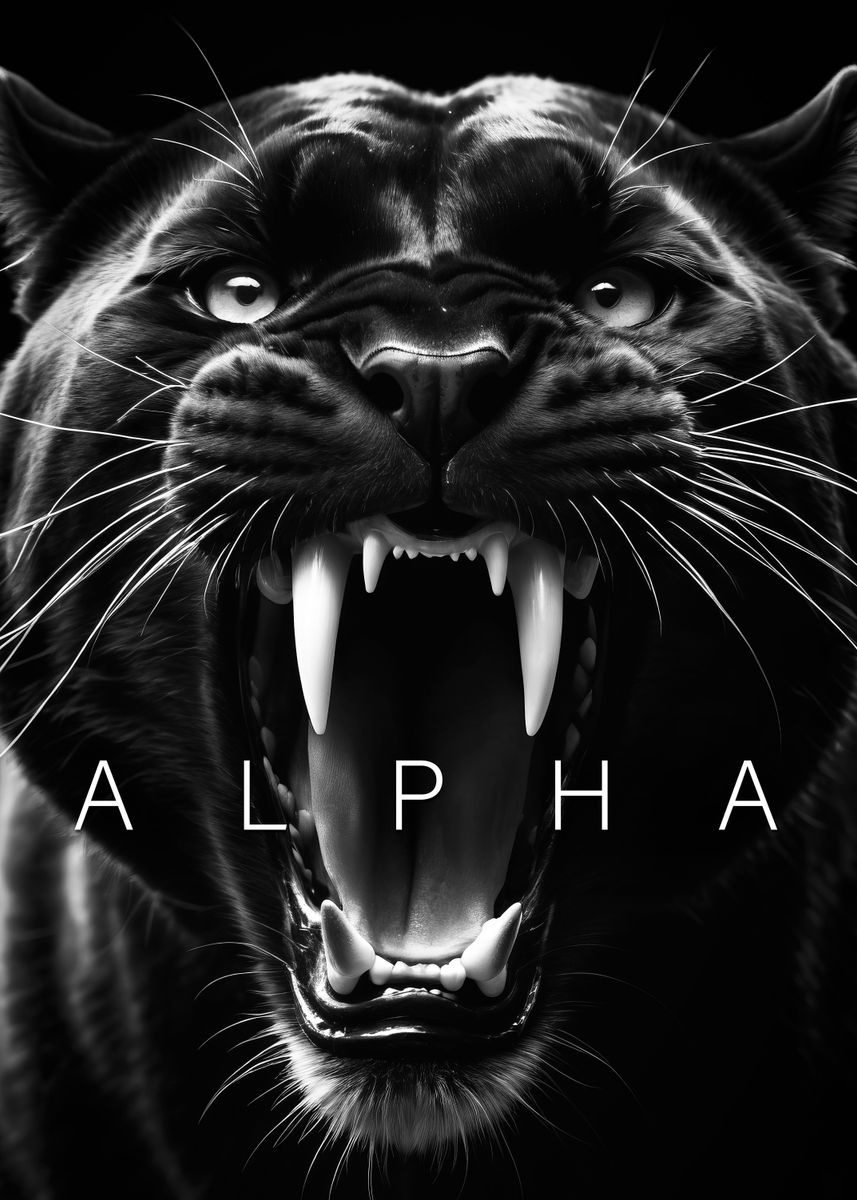 'alpha panther motivational' Poster, picture, metal print, paint by mk ...
