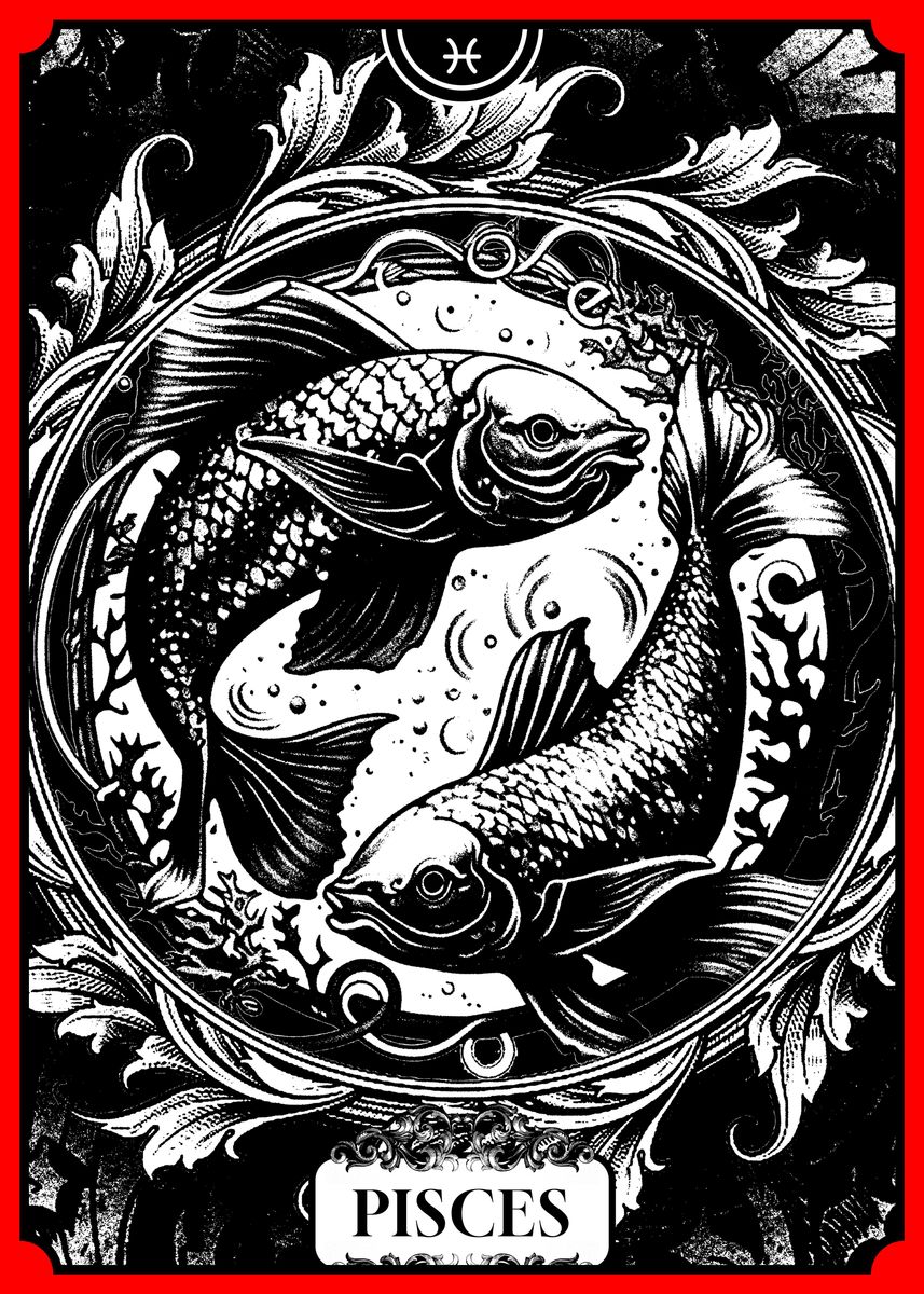 'Pisces Horoscope Zodiac' Poster, picture, metal print, paint by ...