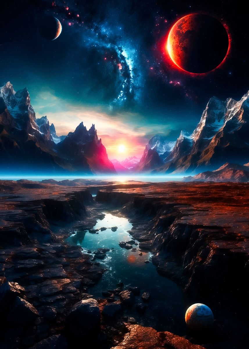 'Strange Planets' Poster, picture, metal print, paint by James Garcia ...