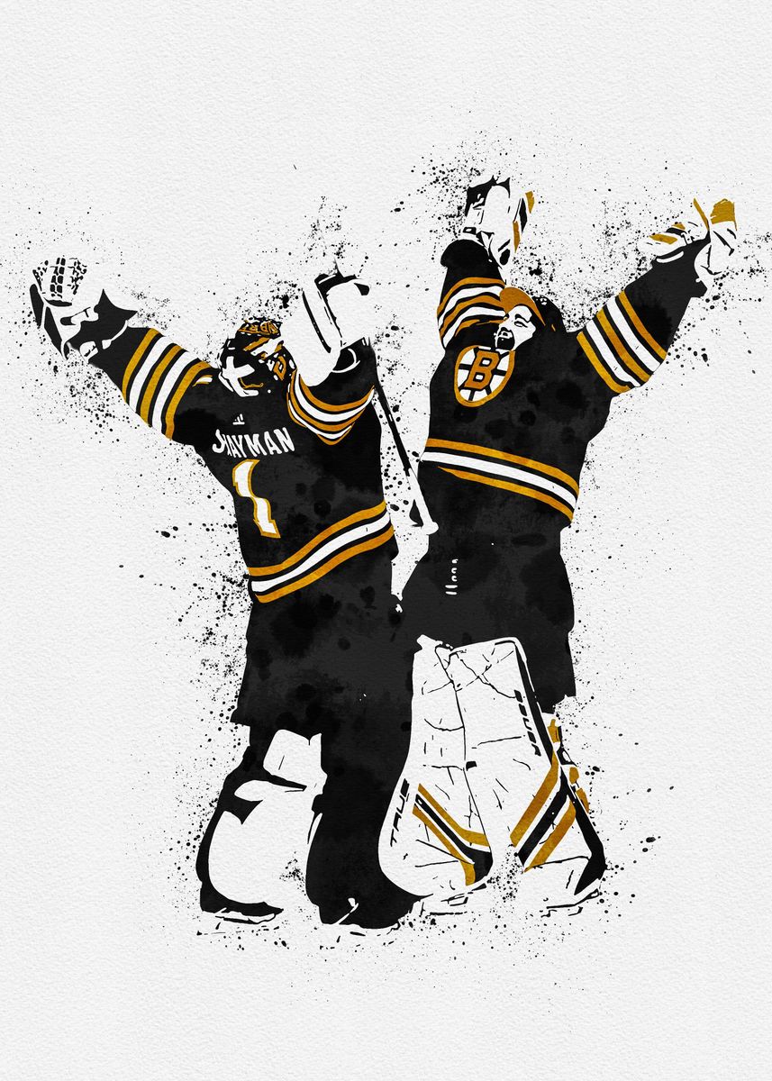 'Swayman And Ullmark Paint' Poster, picture, metal print, paint by Phan ...