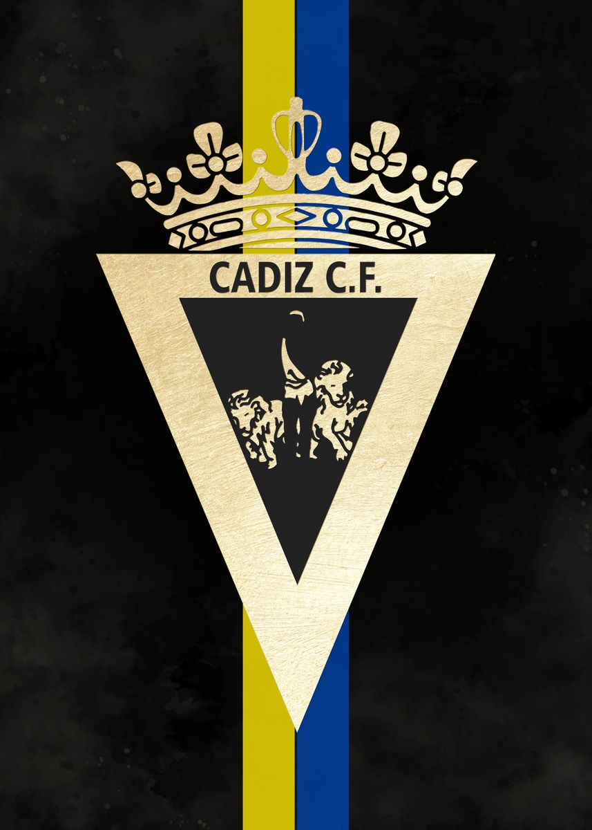 'Cadiz CF' Poster, picture, metal print, paint by Luke Vassel | Displate