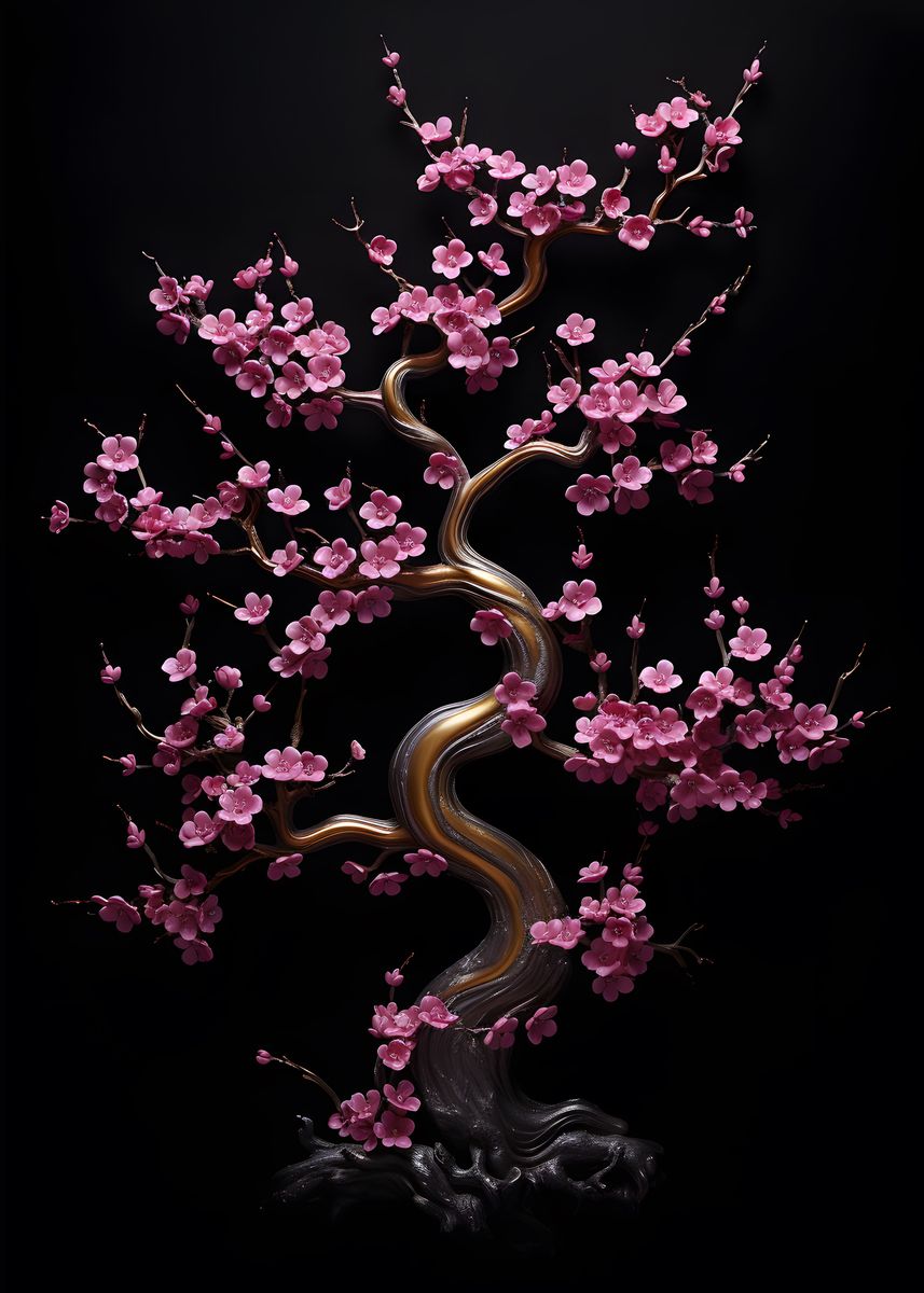 'Sakura Tree Japan' Poster, picture, metal print, paint by ART JOY ...