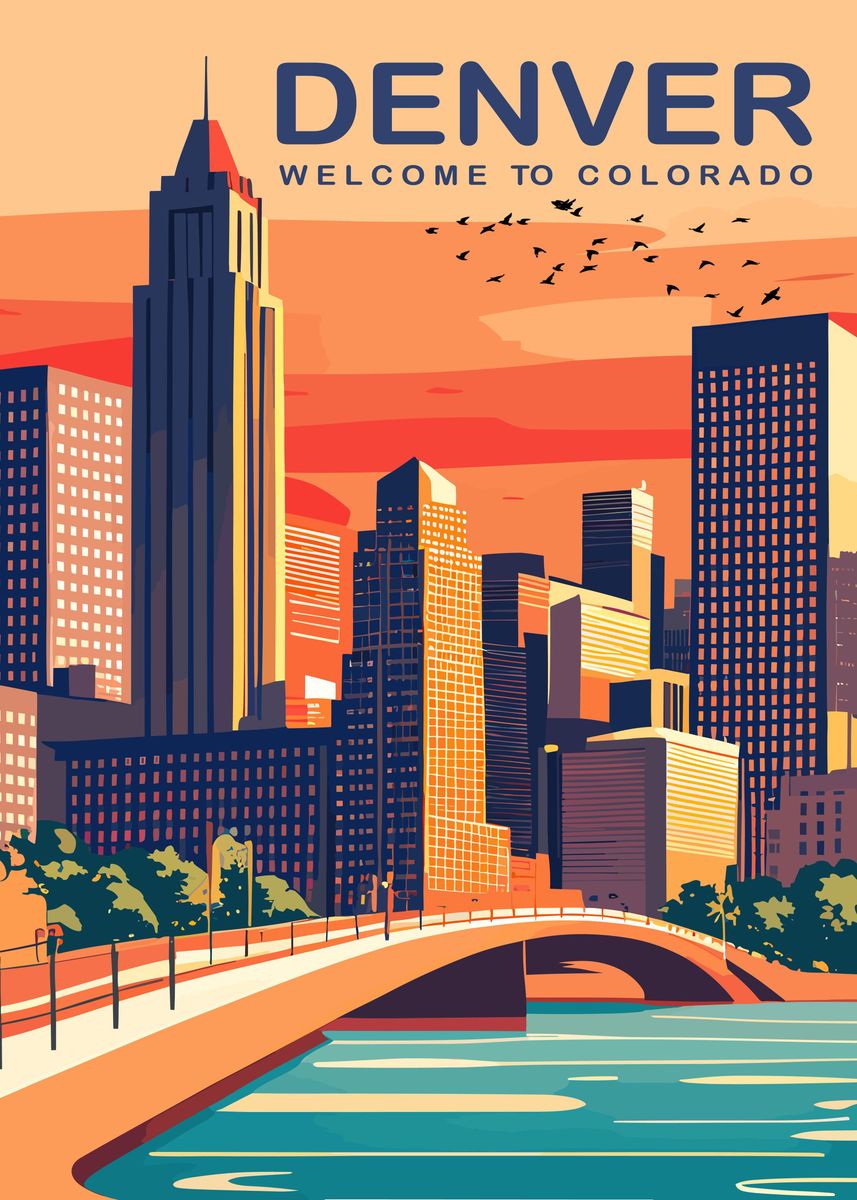 'Denver' Poster, picture, metal print, paint by Long Shot | Displate