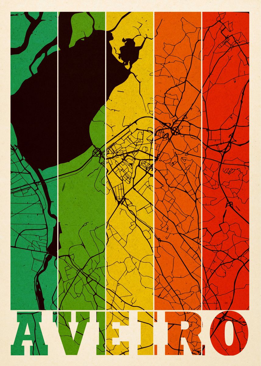 'Aveiro Portugal' Poster, picture, metal print, paint by Ryan Proffitt ...