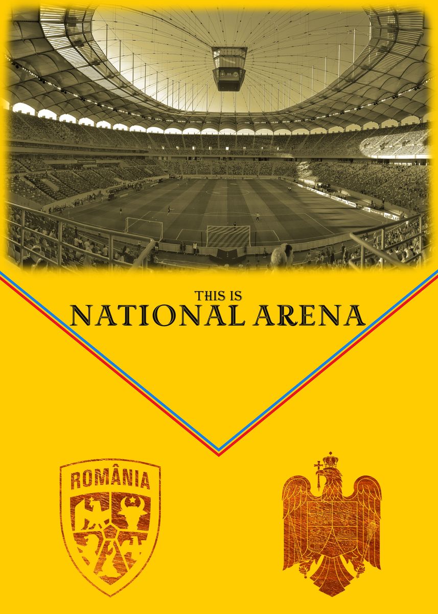 'The National Arena' Poster, picture, metal print, paint by Murray Oren ...