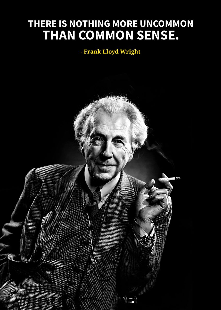 'Frank Lloyd Wright quotes ' Poster, picture, metal print, paint by ...