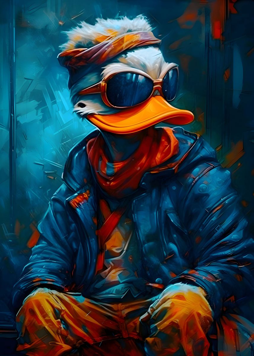 'future duck' Poster, picture, metal print, paint by pixar icia | Displate