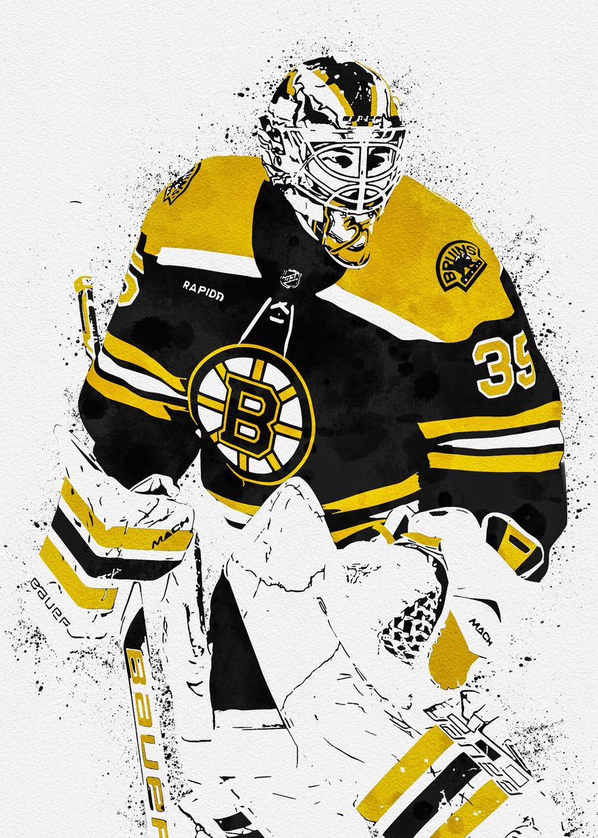 'Linus Ullmark Painting' Poster, picture, metal print, paint by Phan ...