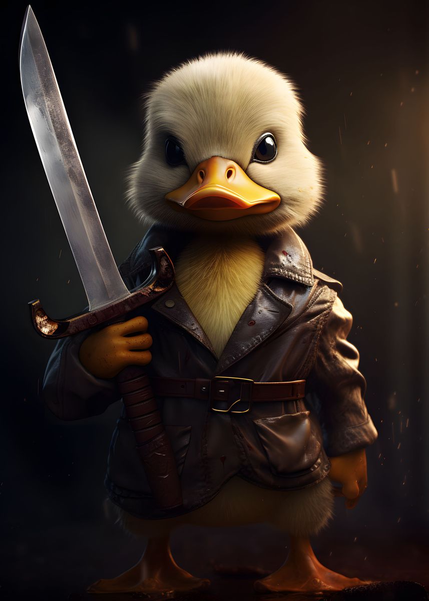 'Adventurer Duck Realistic' Poster, picture, metal print, paint by Art ...
